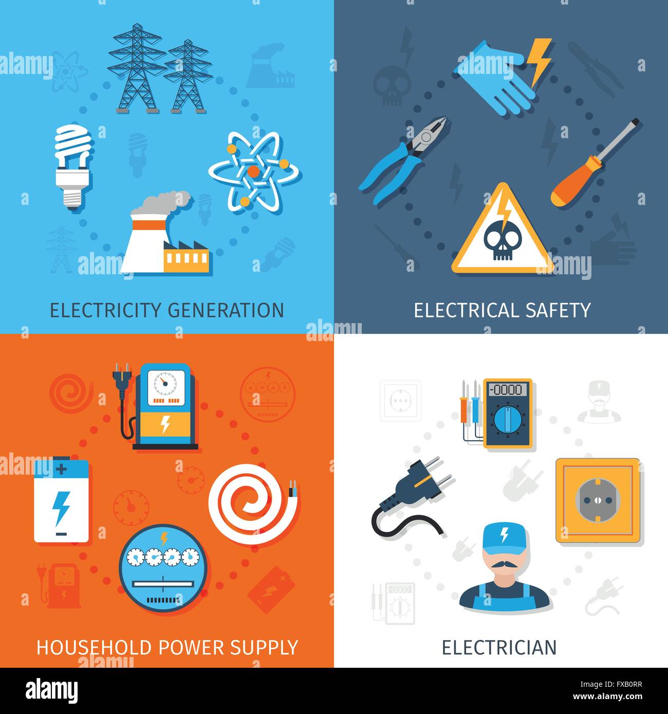 Electrical safety infographics hi-res stock photography and images - Alamy