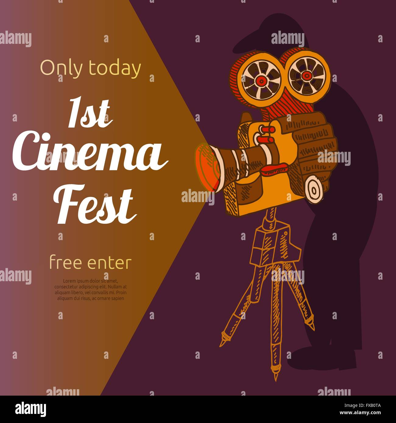 Film festival advertising poster Stock Vector Image & Art - Alamy