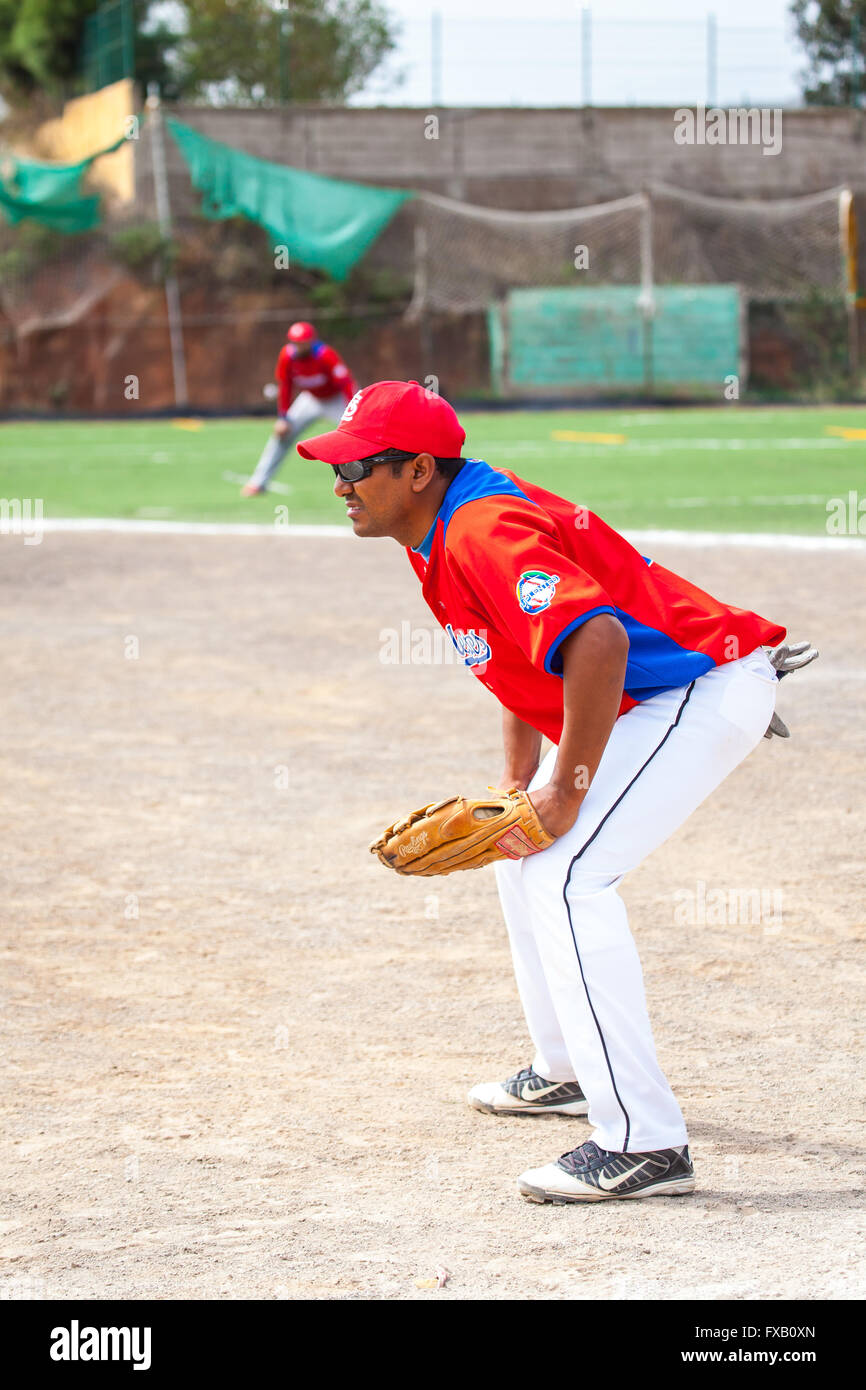 male versus male softball match Stock Photo - Alamy