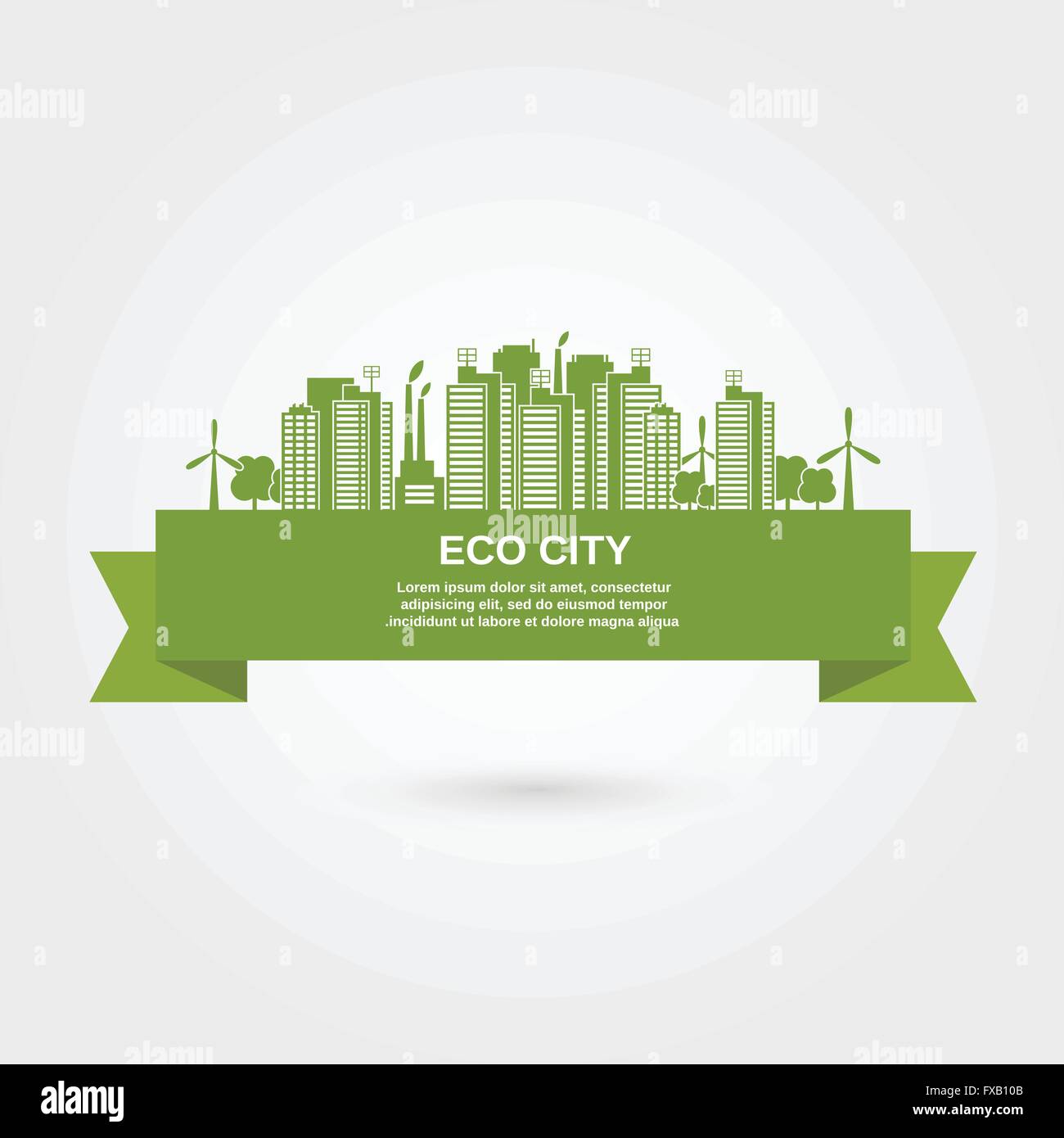 Eco community green neighborhood Stock Vector Images - Alamy