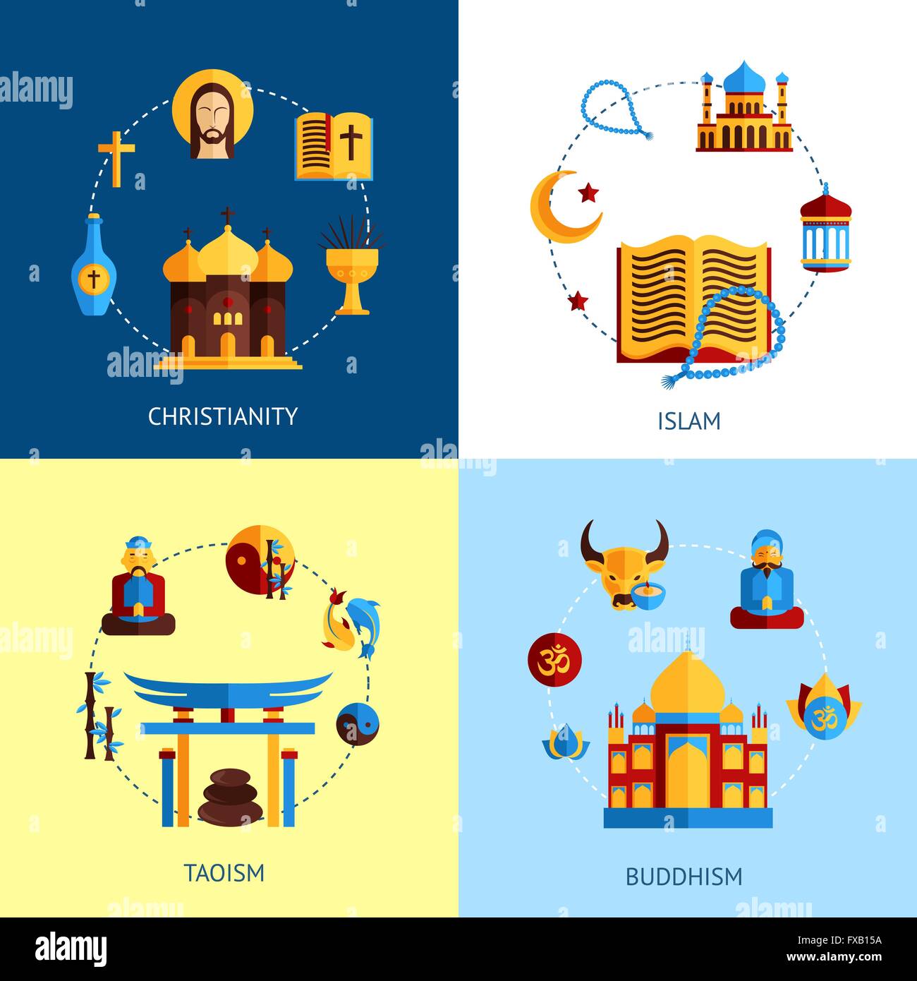 Religion Design Concept Set Stock Vector Image & Art - Alamy