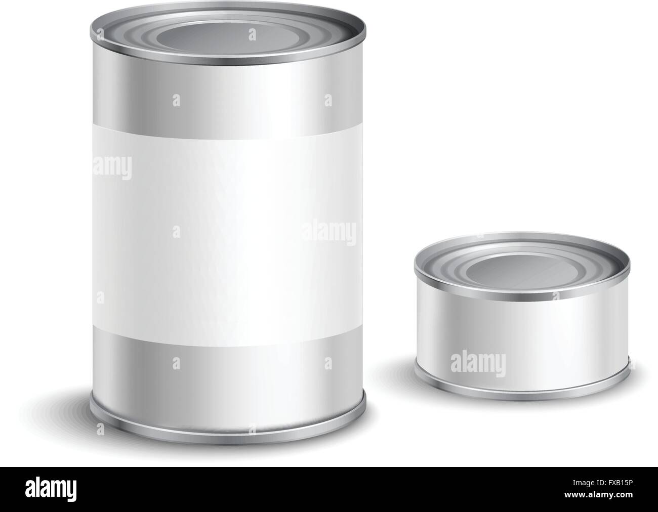 Closed tin can 3d Stock Vector Images - Alamy