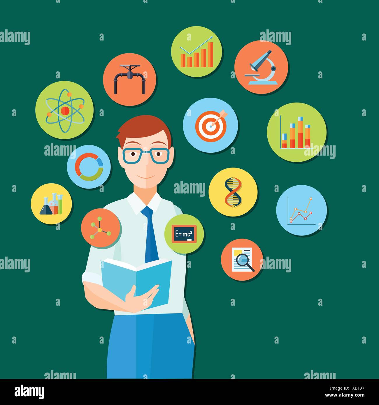 Man reading letter Stock Vector Images - Alamy