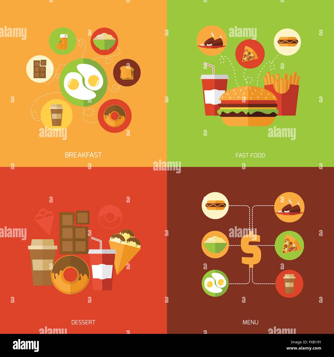 Fast Food Design Concept Stock Vector Image & Art - Alamy