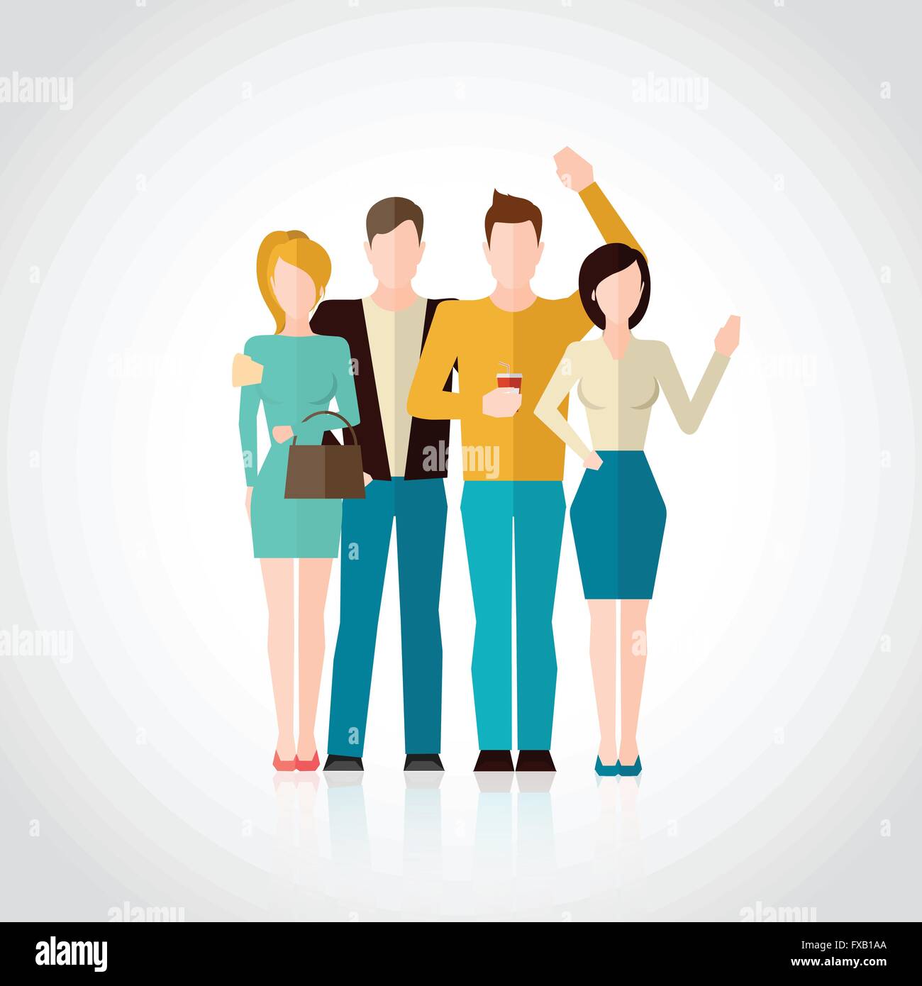 Friends Flat Illustration Stock Vector Image & Art - Alamy