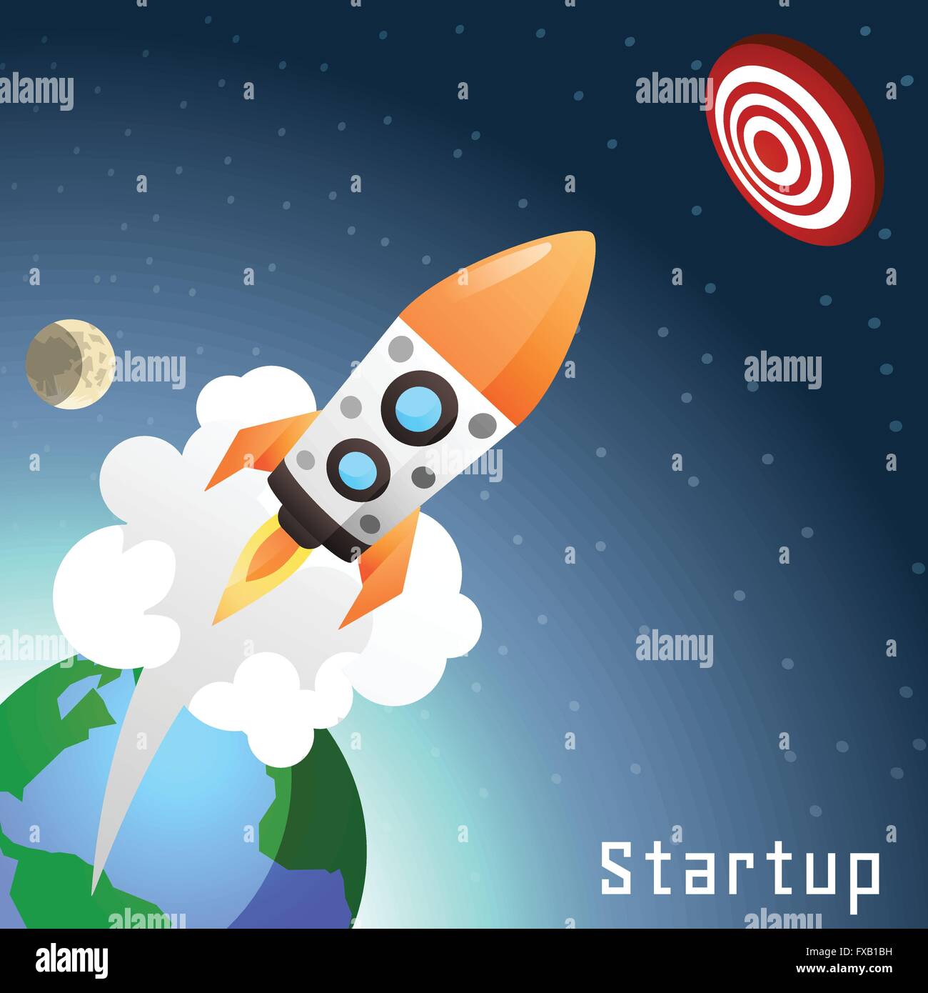 Startup Rocket Concept Stock Vector Image & Art - Alamy