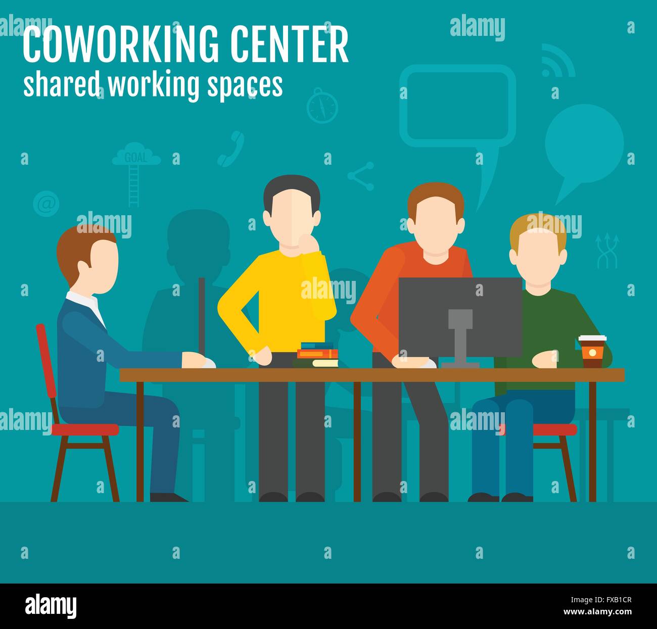 Coworking Center Concept Stock Vector Image & Art - Alamy