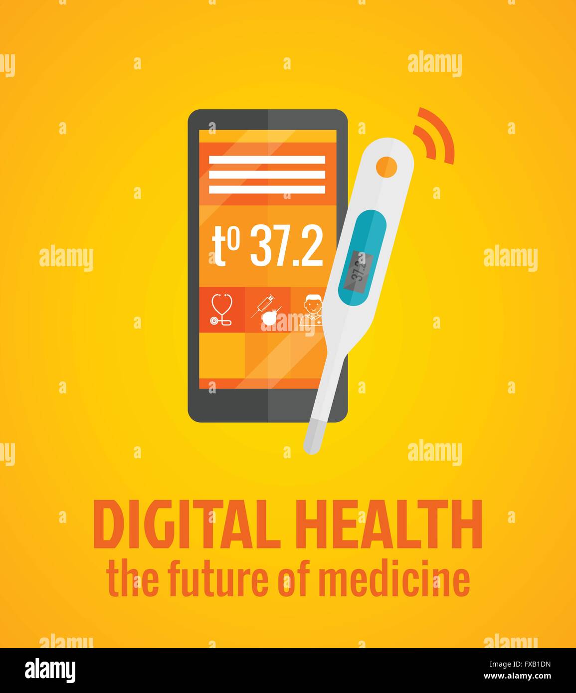 Digital Health Concept Stock Vector Image & Art - Alamy
