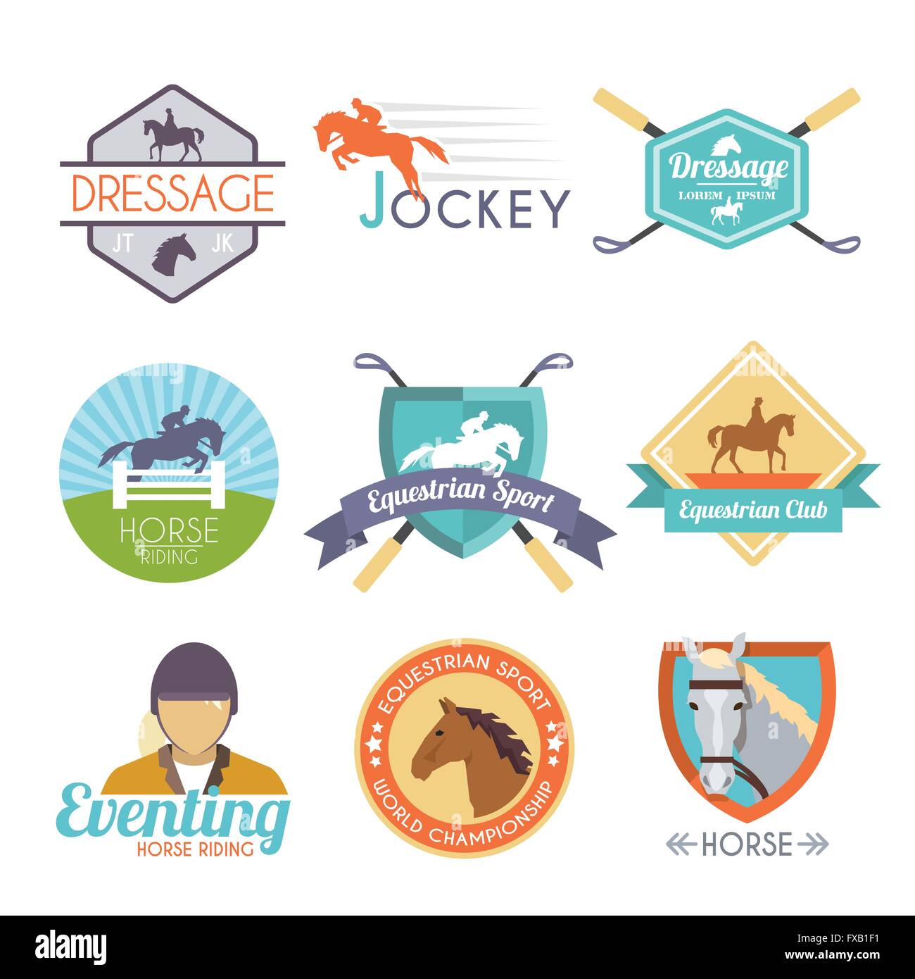 Jockey Label Set Stock Vector Image & Art - Alamy