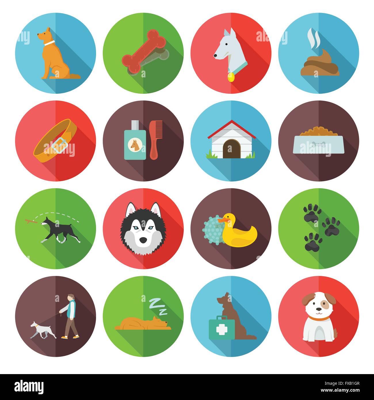 Dog Icons Flat Stock Vector Image & Art - Alamy