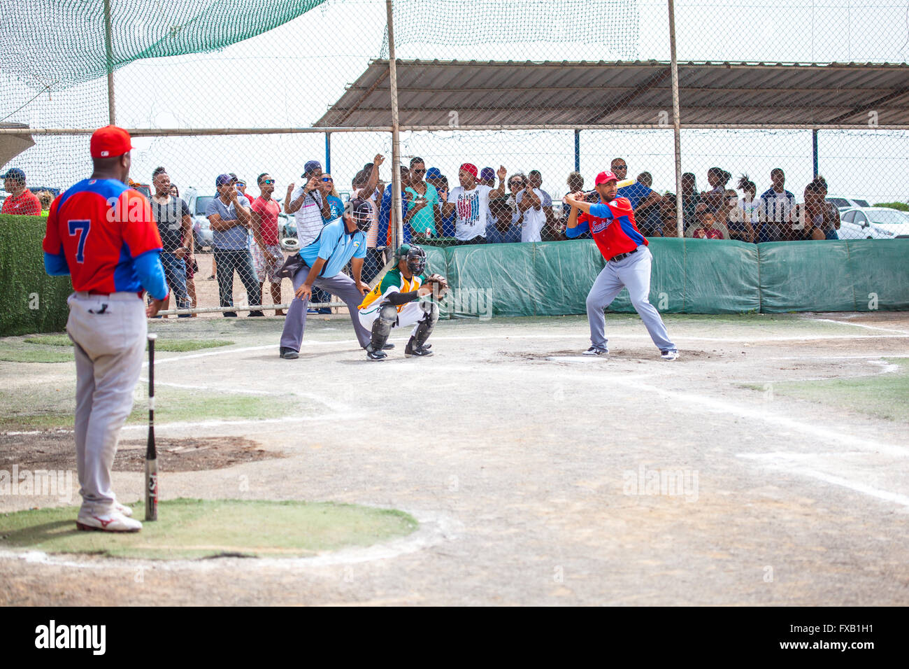 male versus male softball match Stock Photo - Alamy