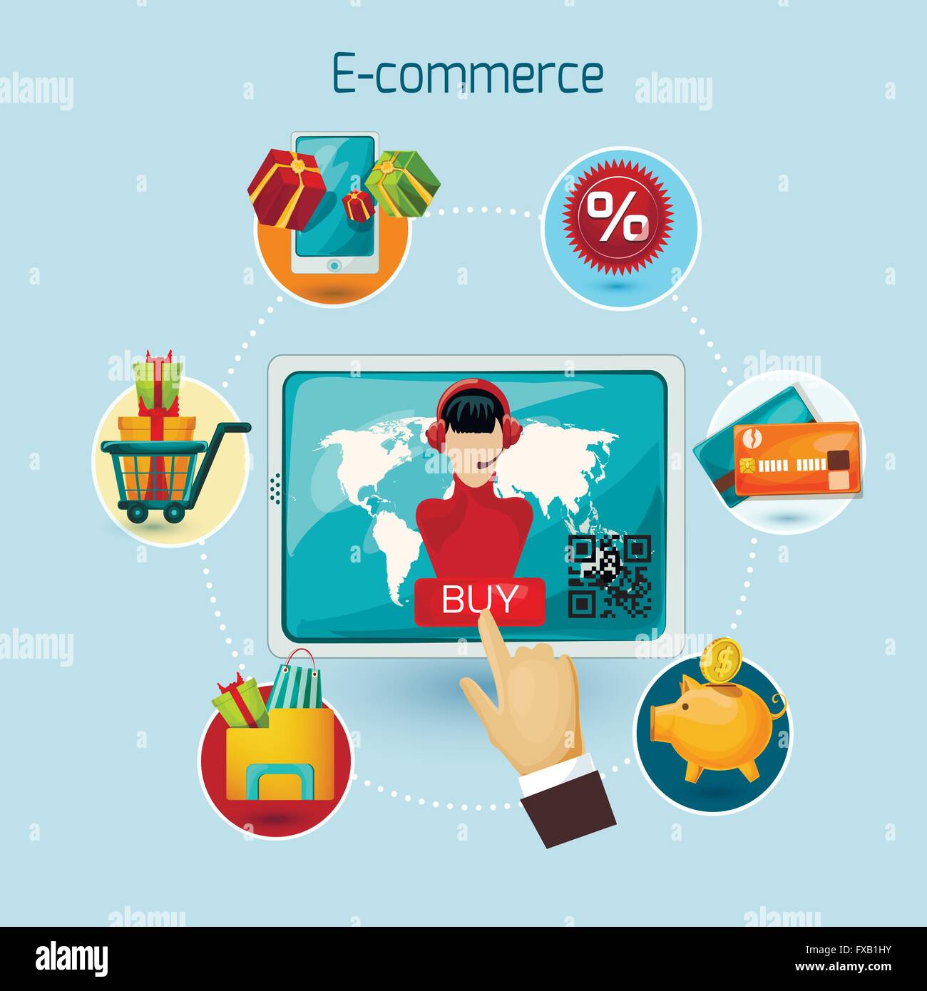 E-commerce Concept Illustration Stock Vector Image & Art - Alamy