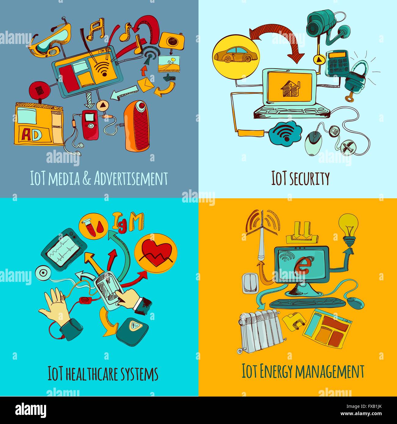 Internet Of Things Concept Set Stock Vector Image & Art - Alamy