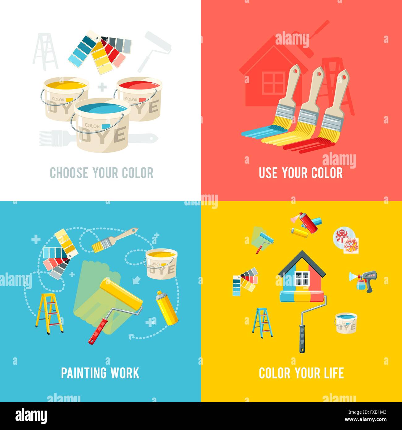 Painting Work Design Concept Stock Vector Image & Art - Alamy