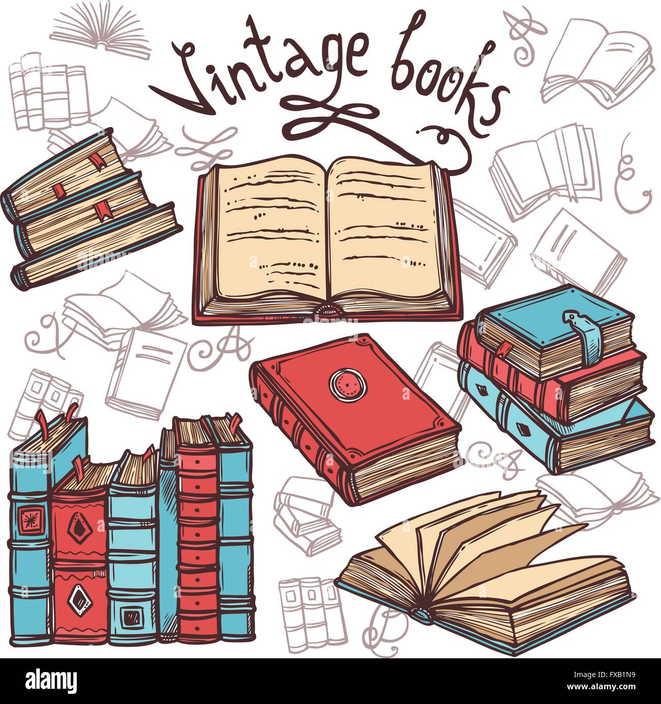 Sketch Books Set Stock Vector Image & Art - Alamy