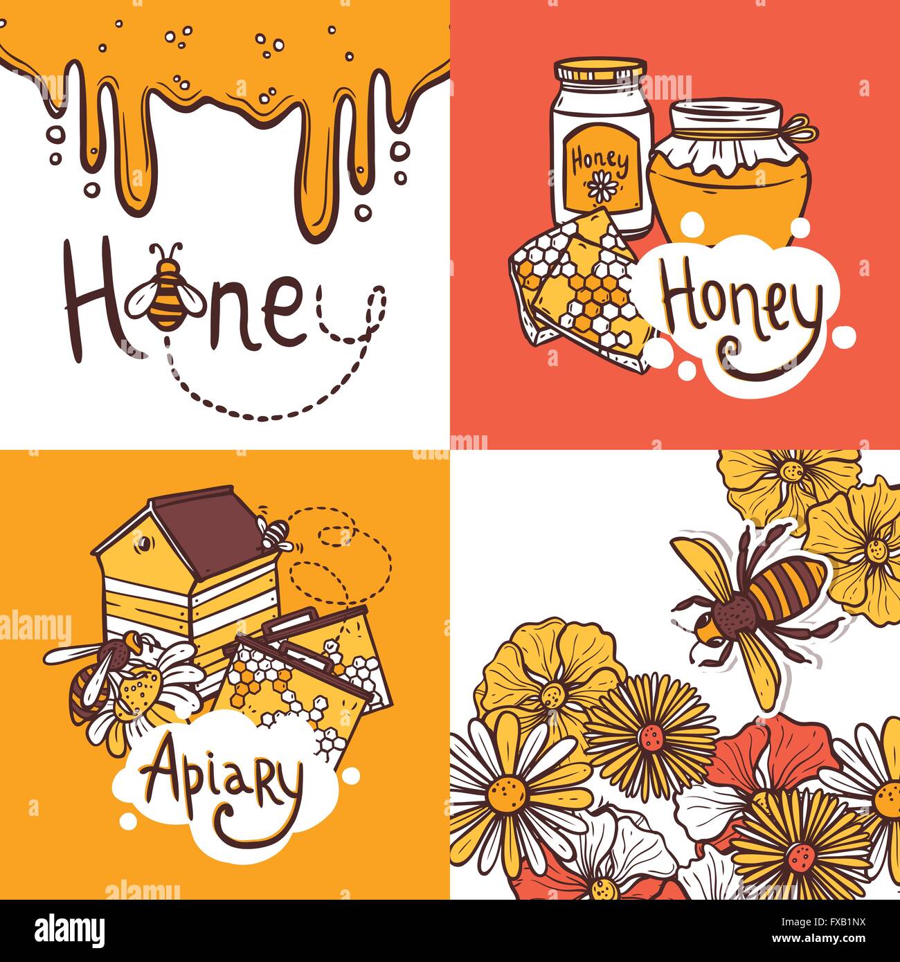 Honey infographics Stock Vector Images - Alamy