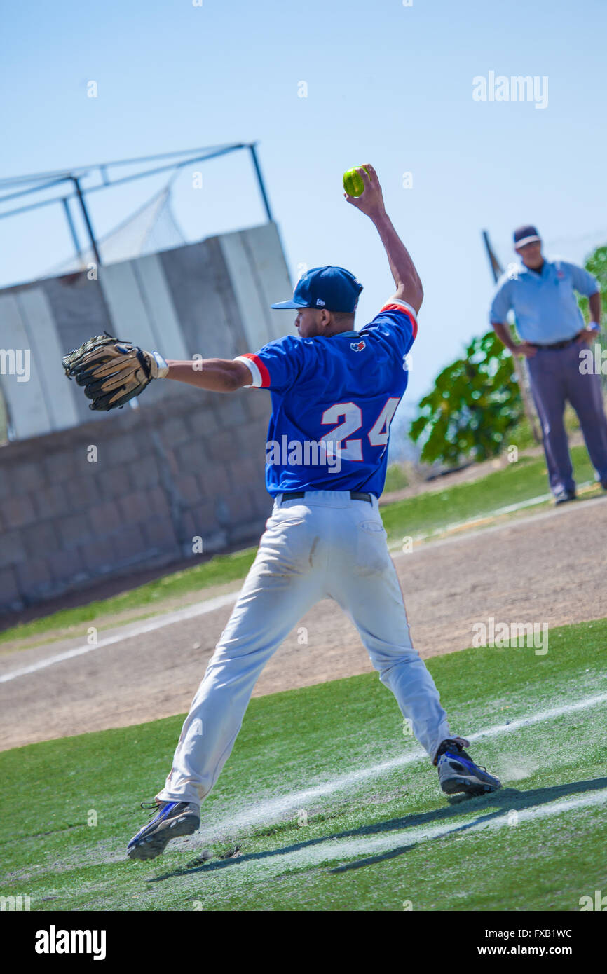 male versus male softball match Stock Photo - Alamy