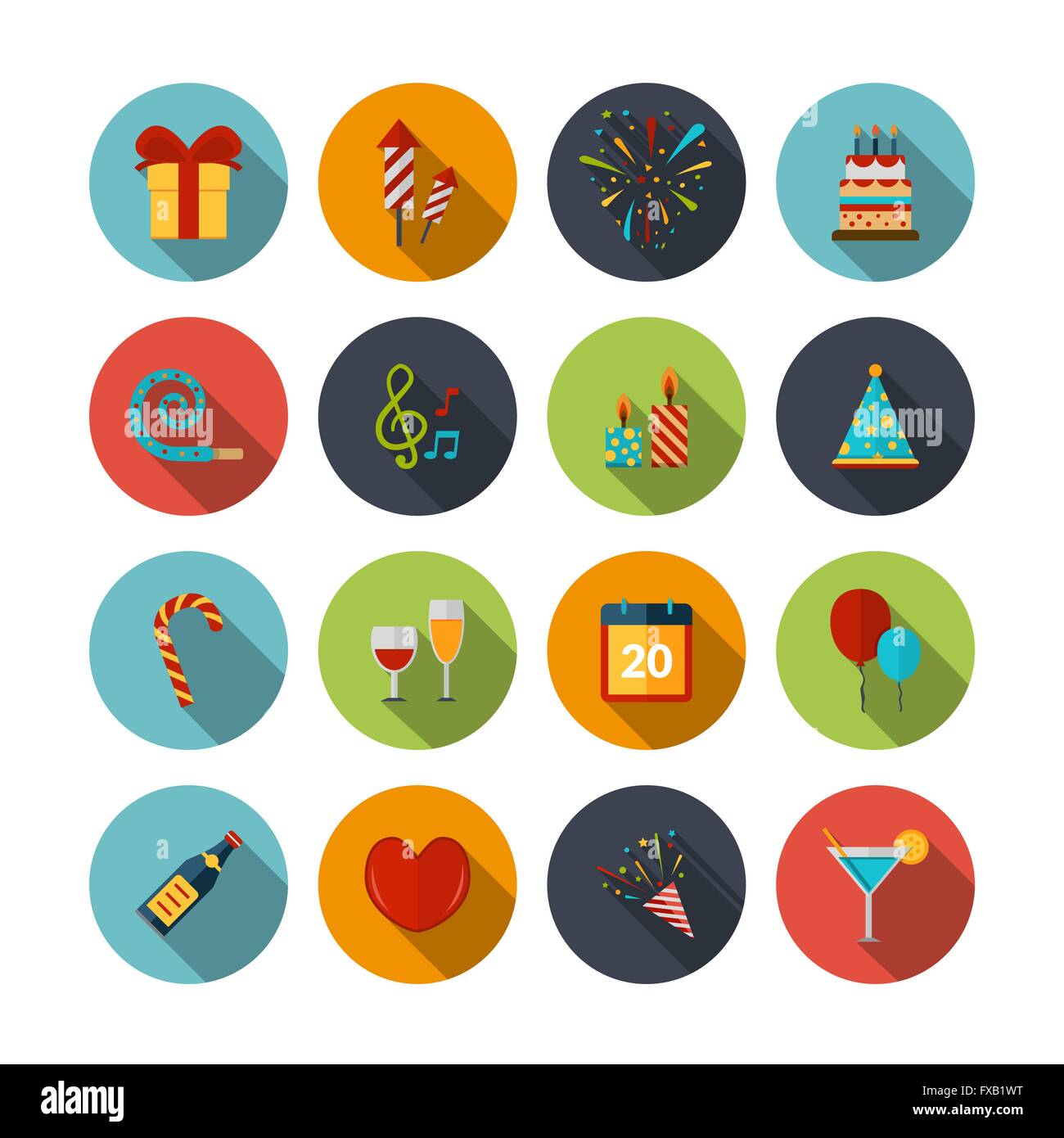 Celebration Icons Set Stock Vector Image & Art - Alamy