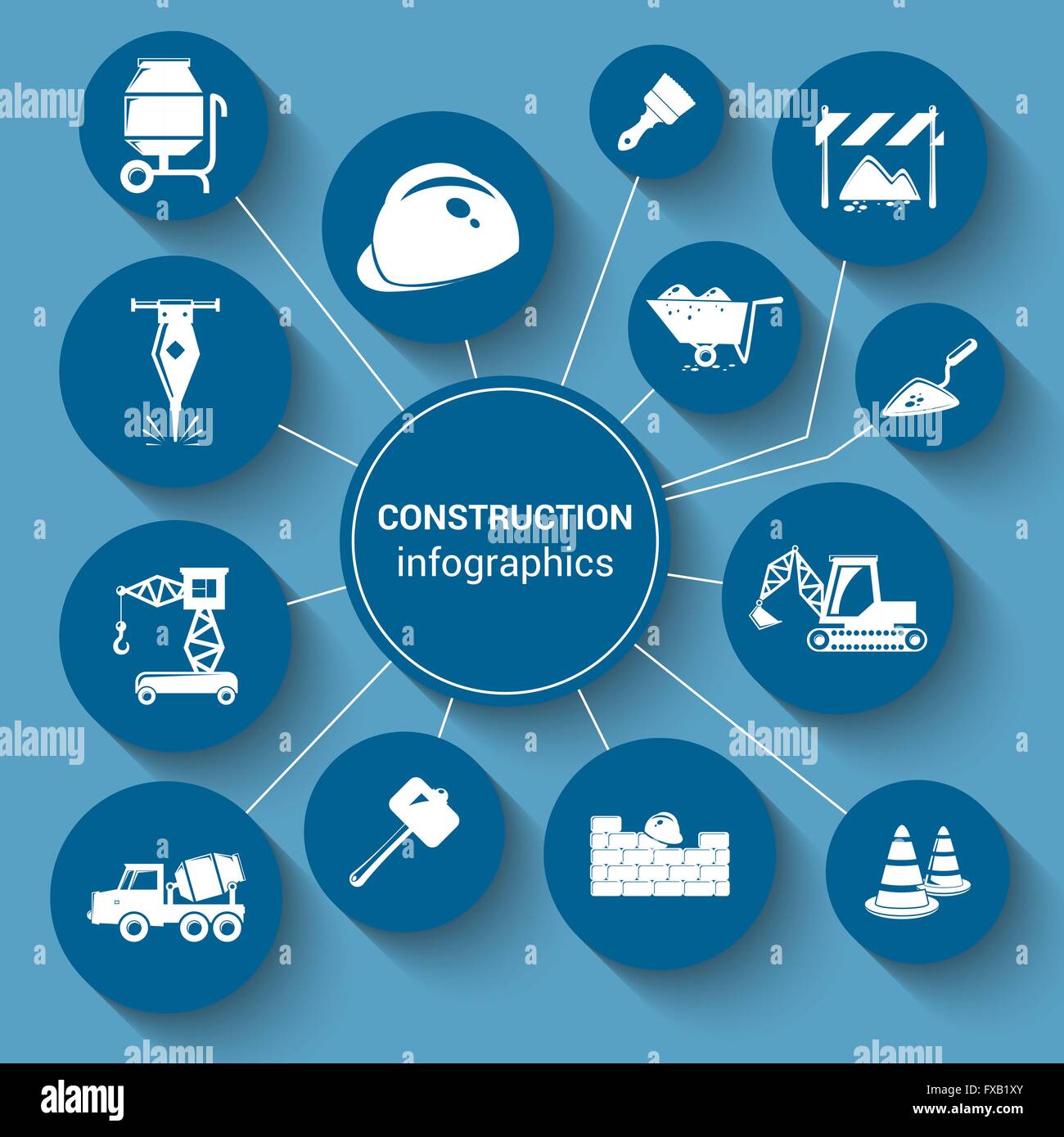 Construction Infographics Set Stock Vector Image & Art - Alamy