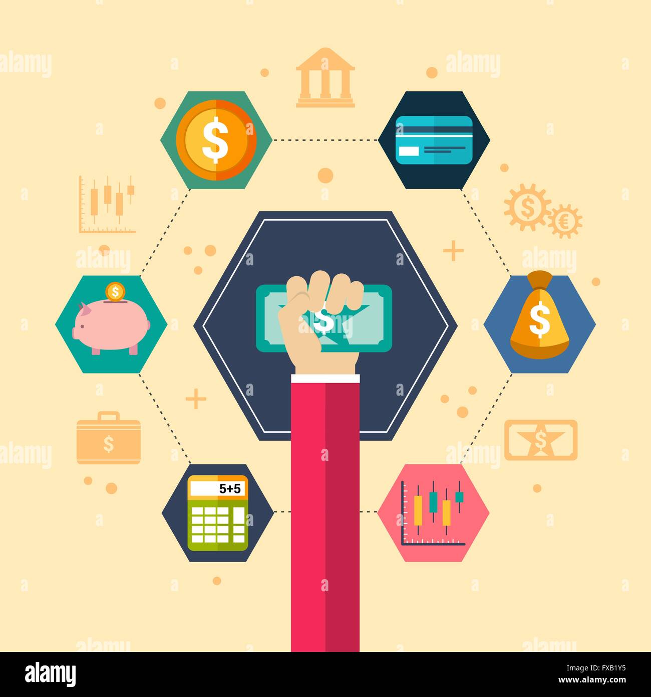 Financial Concept Illustration Stock Vector Image & Art - Alamy