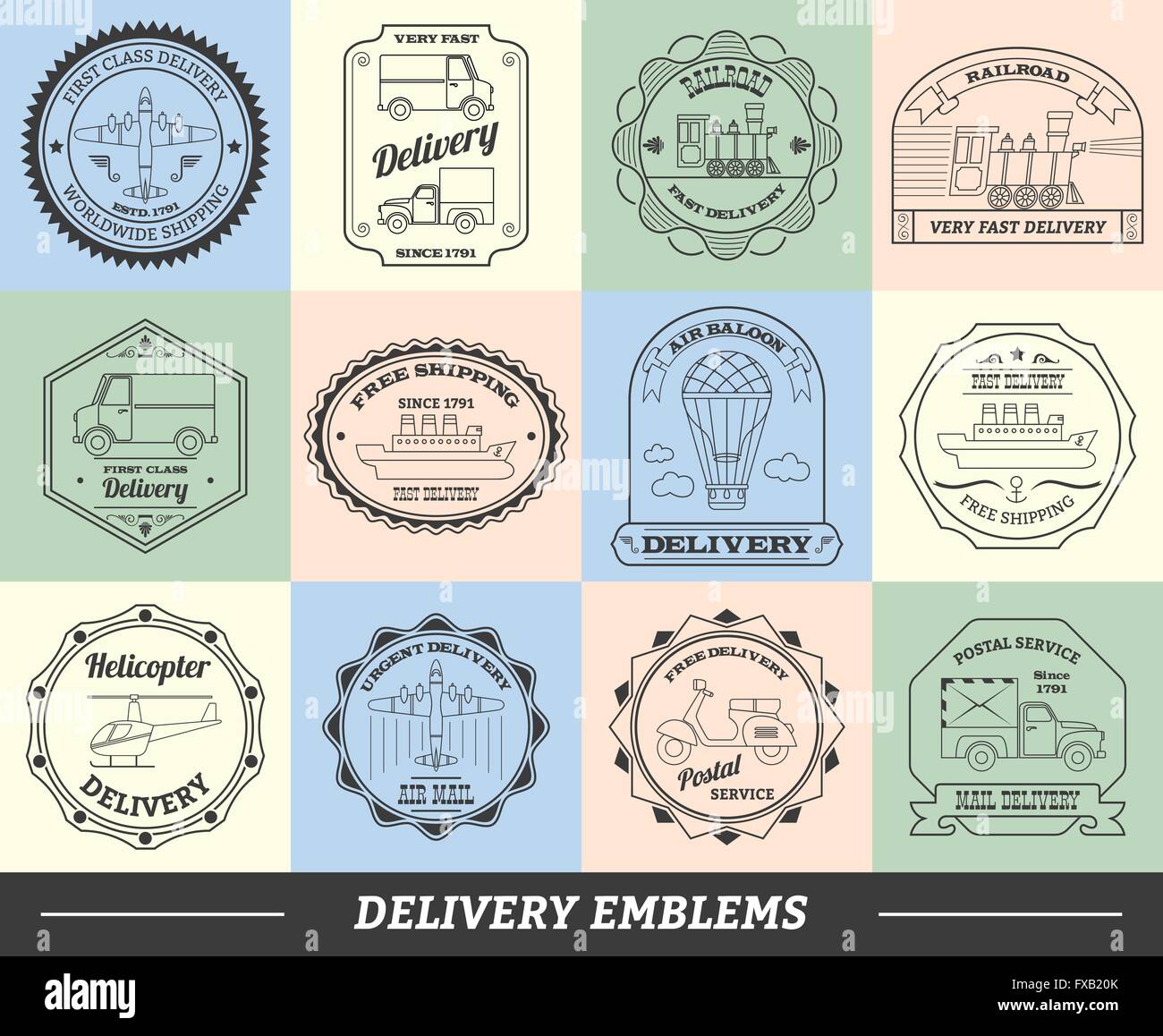 Worldwide shipping sticker hi-res stock photography and images - Alamy