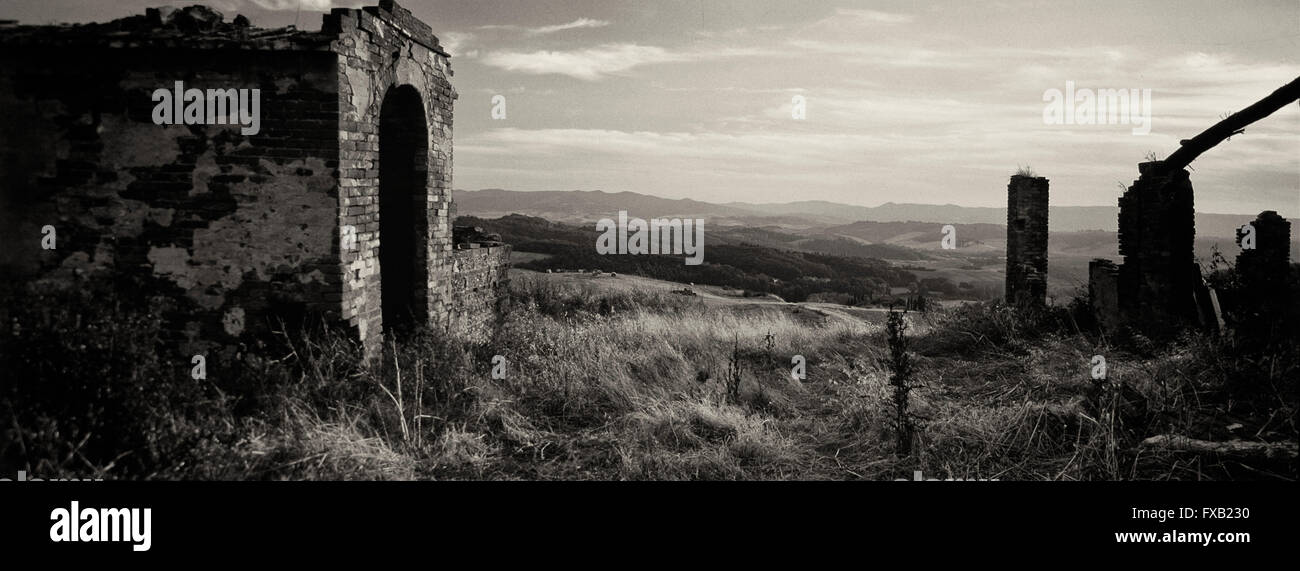 Panoramic landscape at Ghizzano in the Alta Valdera parkland in Pisa ...
