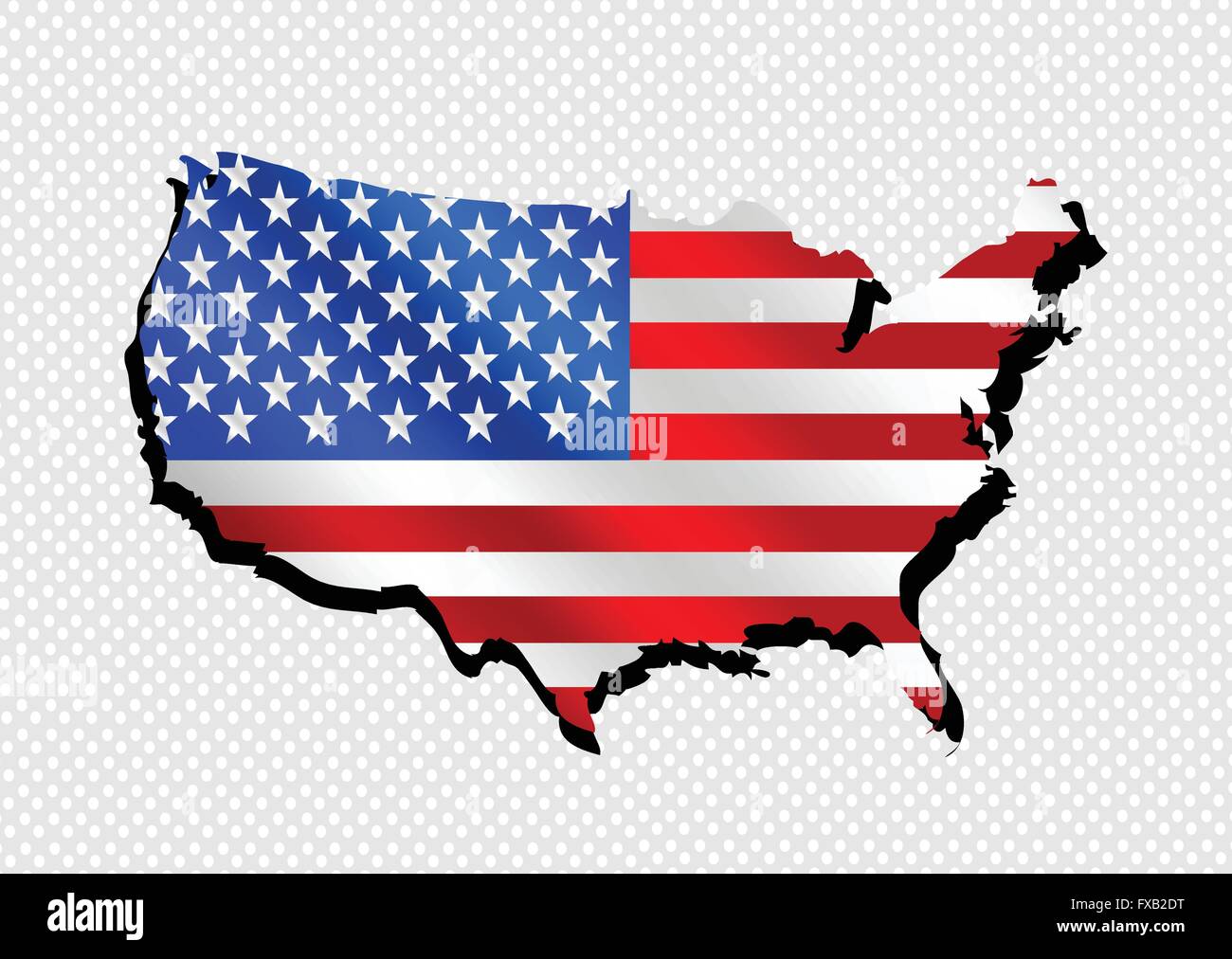 USA map and flag Stock Vector Image & Art - Alamy