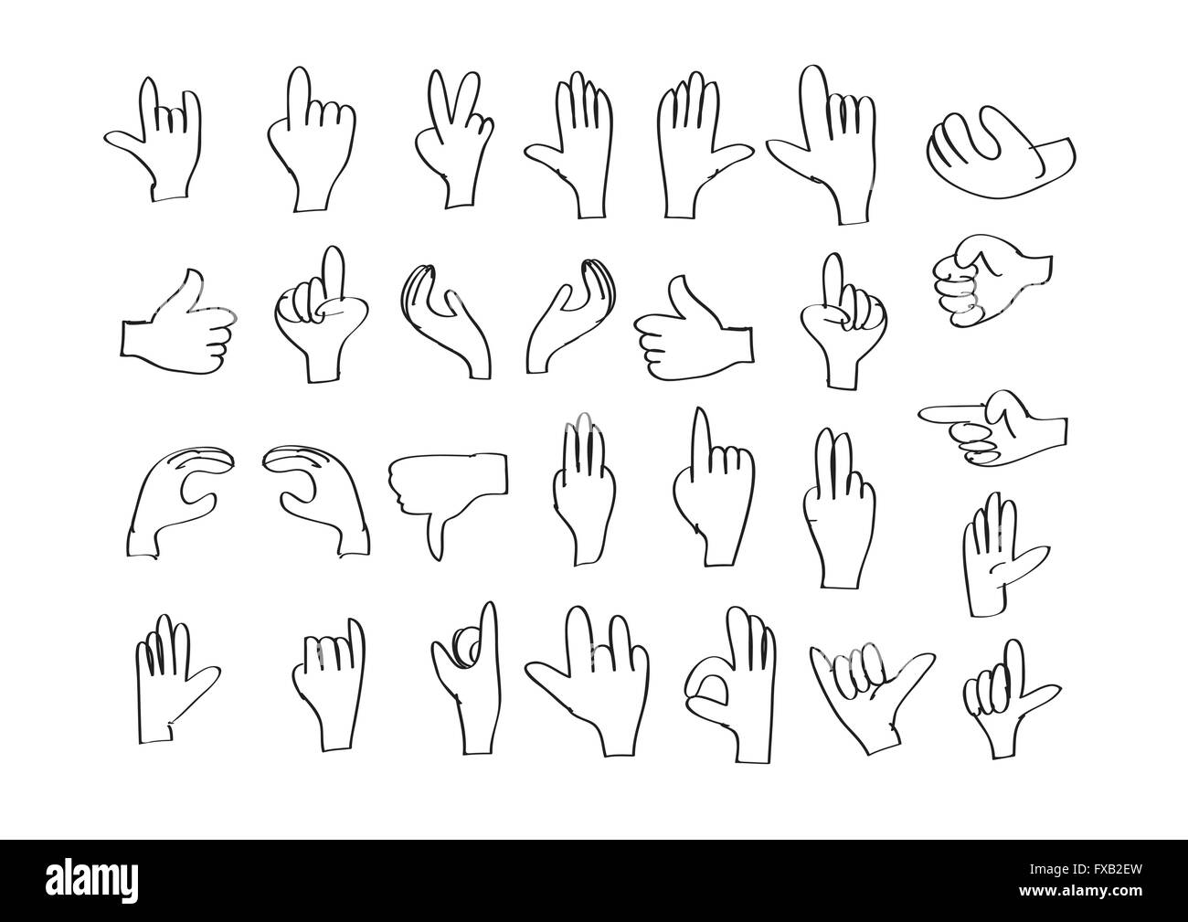 hand drawing icons set Stock Vector Image & Art - Alamy