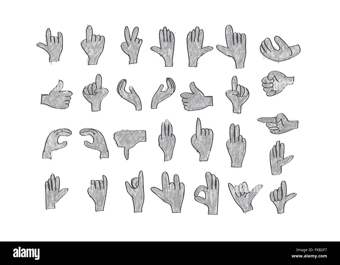 hand drawing icons set Stock Vector Image & Art - Alamy