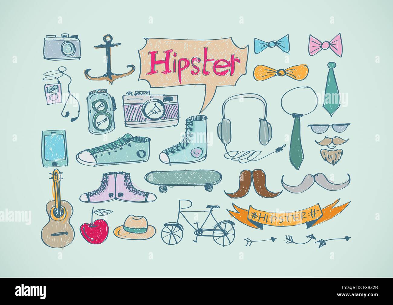 Hipster style icons set for retro design Stock Vector Image & Art - Alamy
