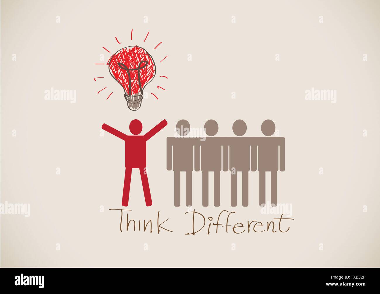 people icons think different idea design Stock Vector Image & Art - Alamy