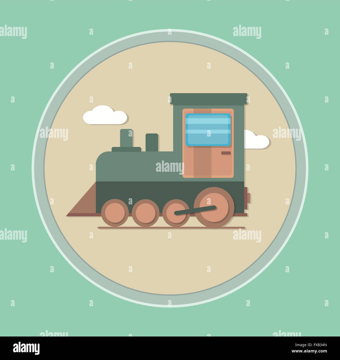Old steam locomotive icon cartoon hi-res stock photography and images ...