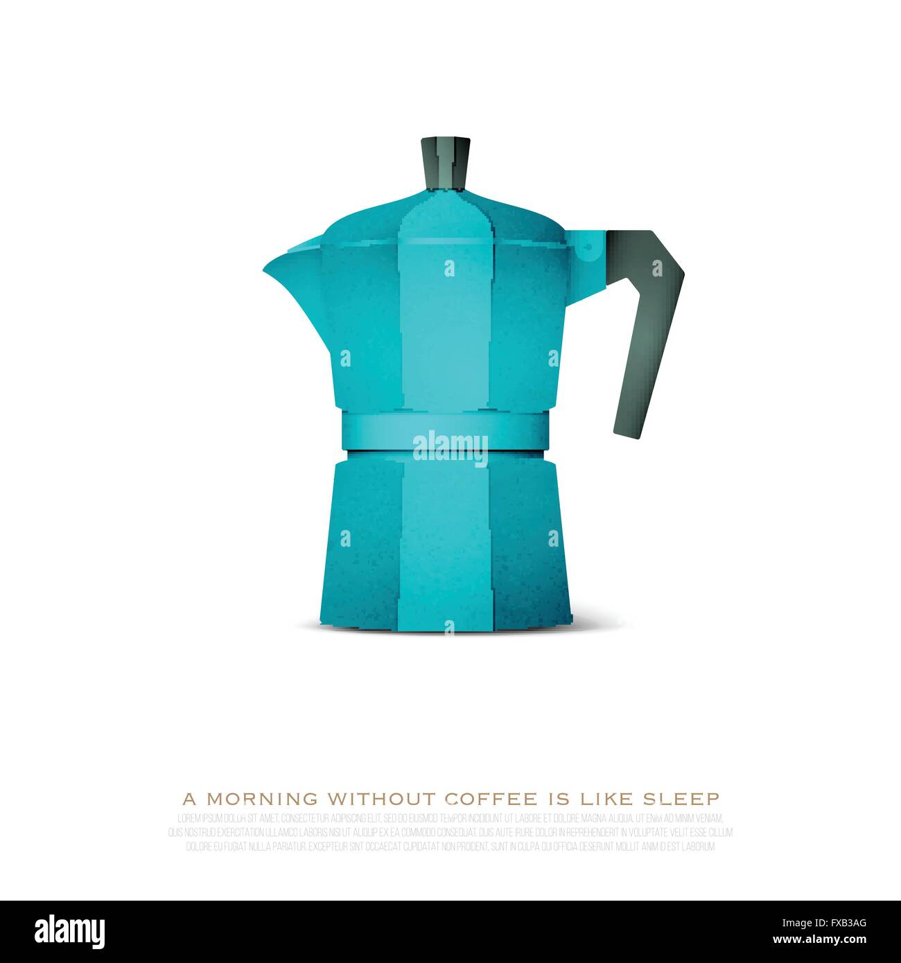 Moka coffee maker on Stock Vector Images - Alamy