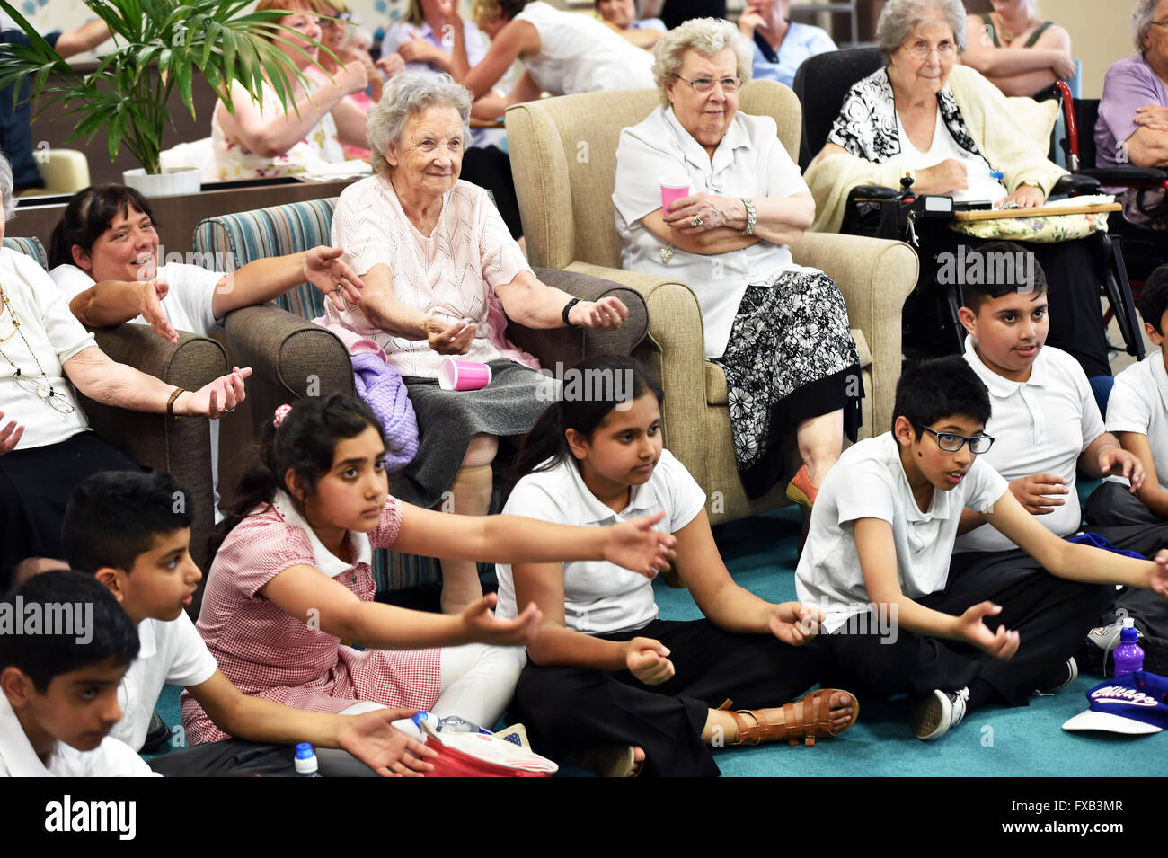 Children Visit Elderly High Resolution Stock Photography and Images - Alamy