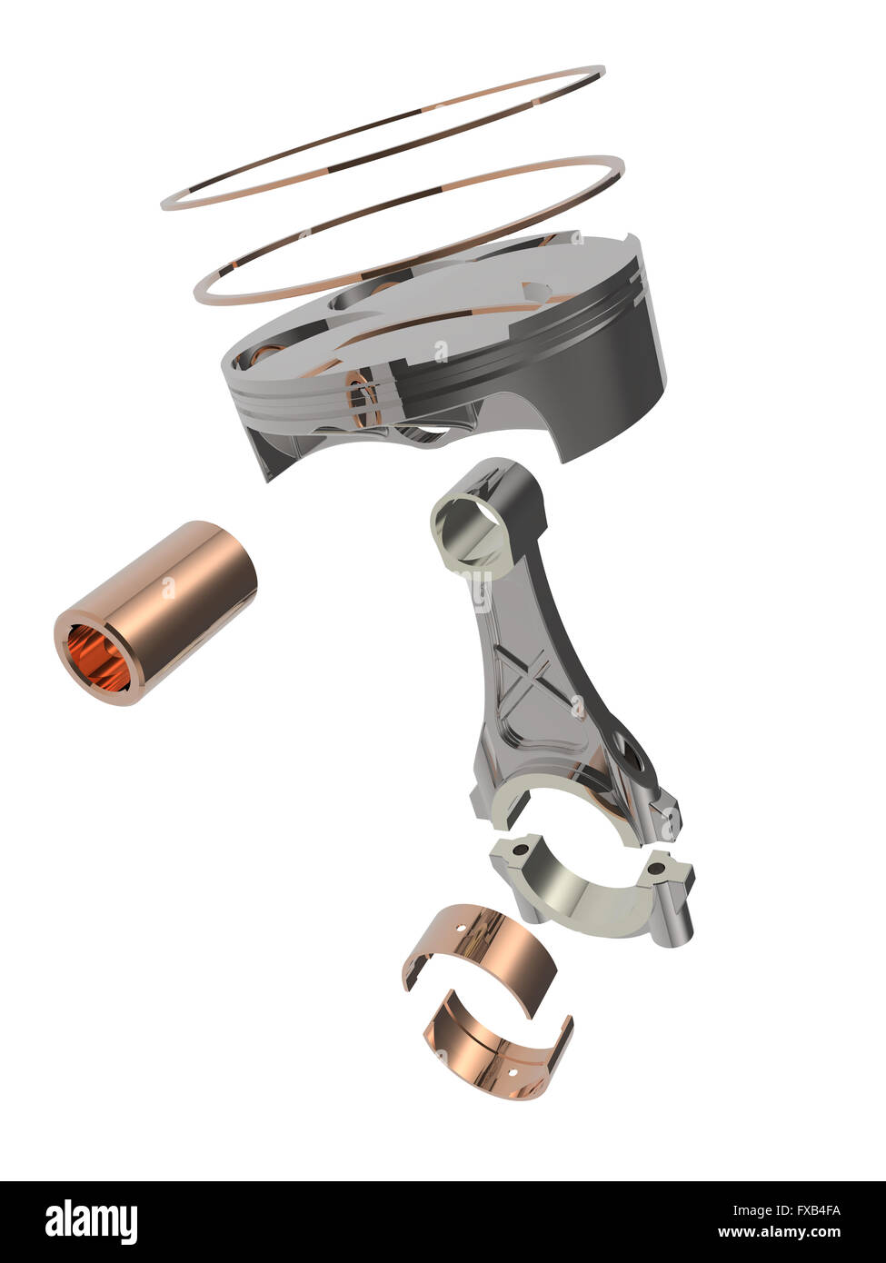 Piston 3D render Stock Photo - Alamy