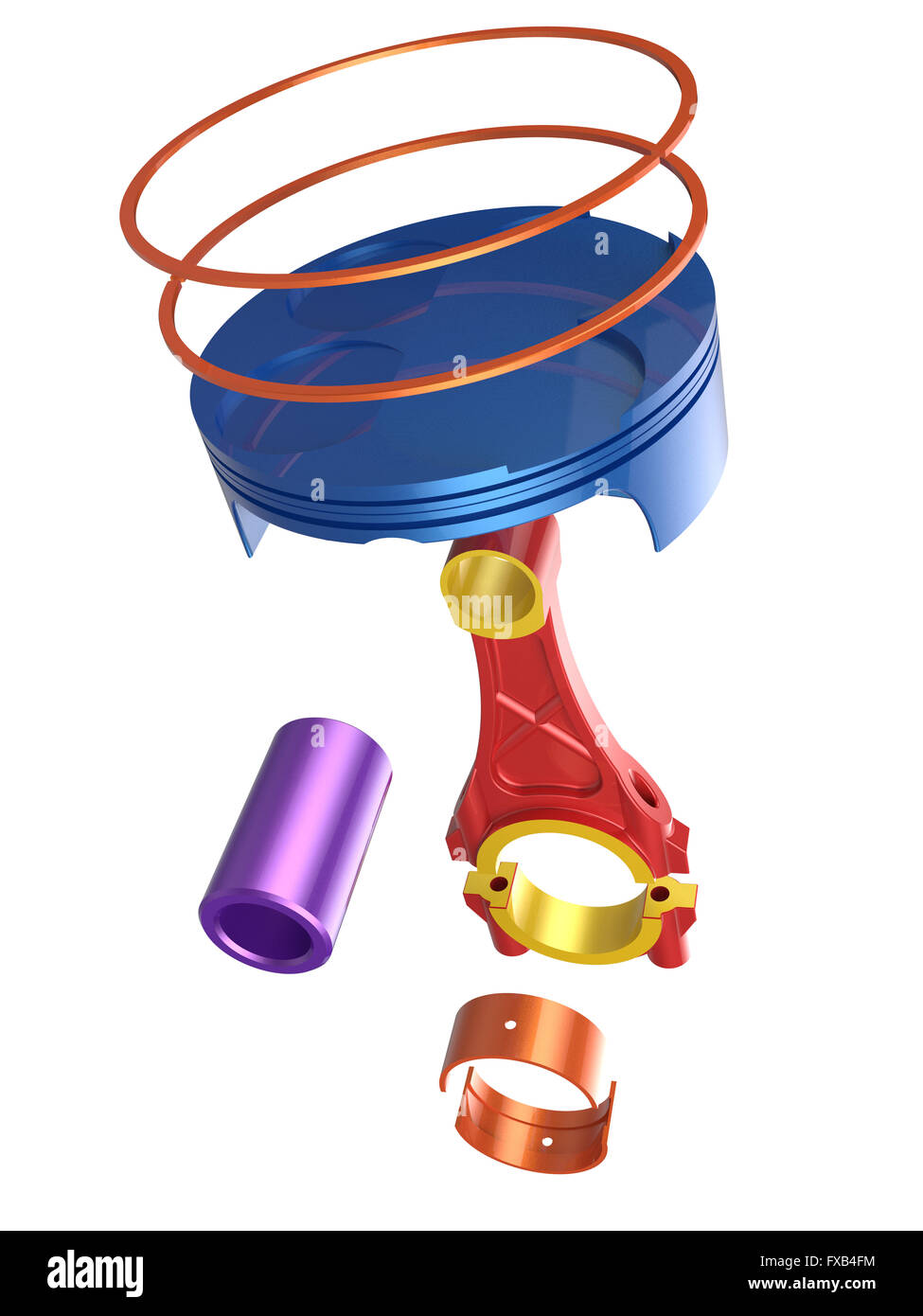 Piston 3D render Stock Photo - Alamy