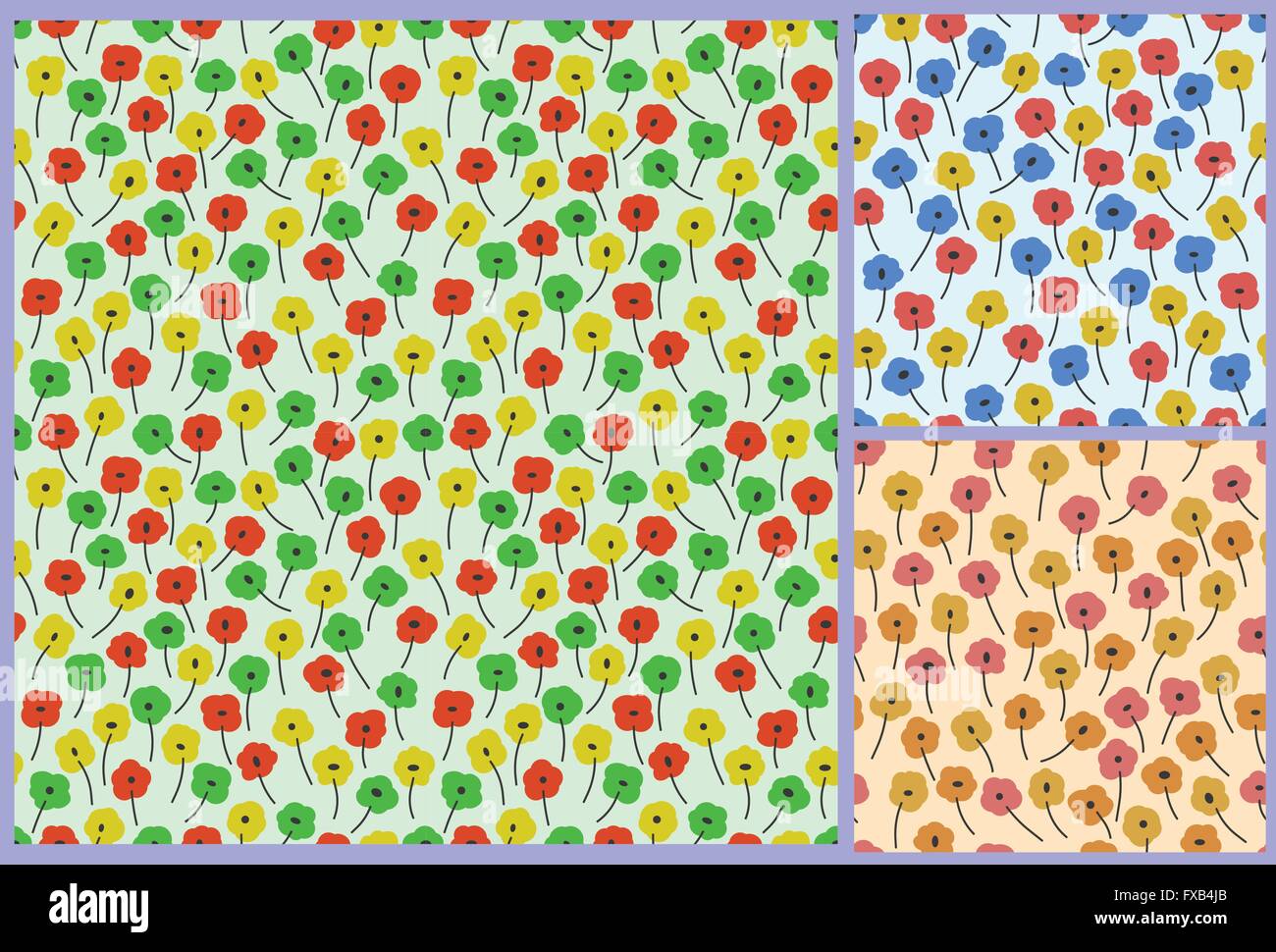 summer flower pattern Stock Vector Image & Art - Alamy