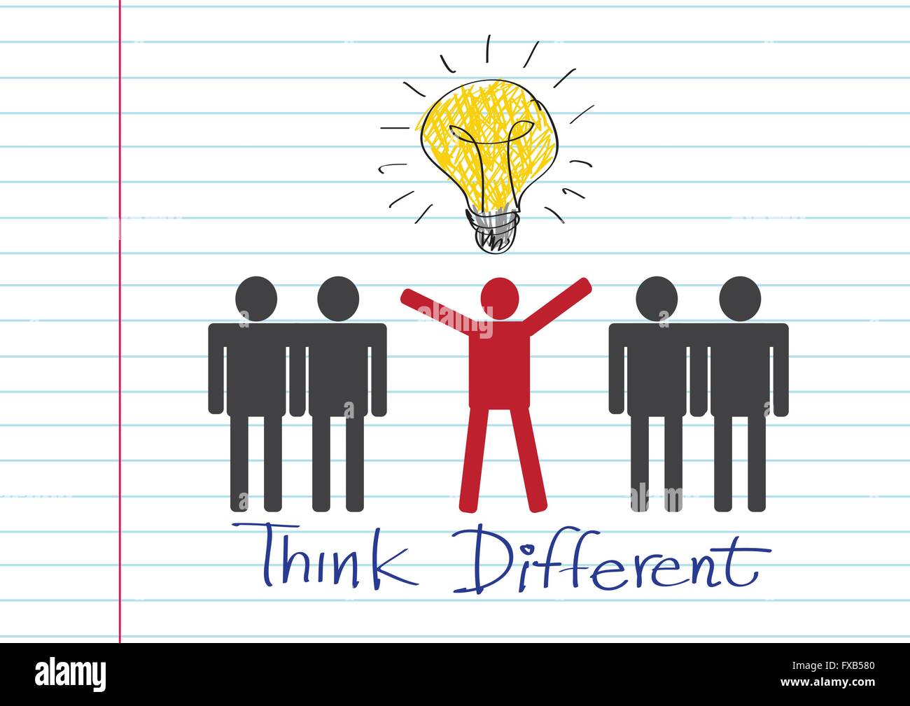 people icons think different idea design Stock Vector Image & Art - Alamy