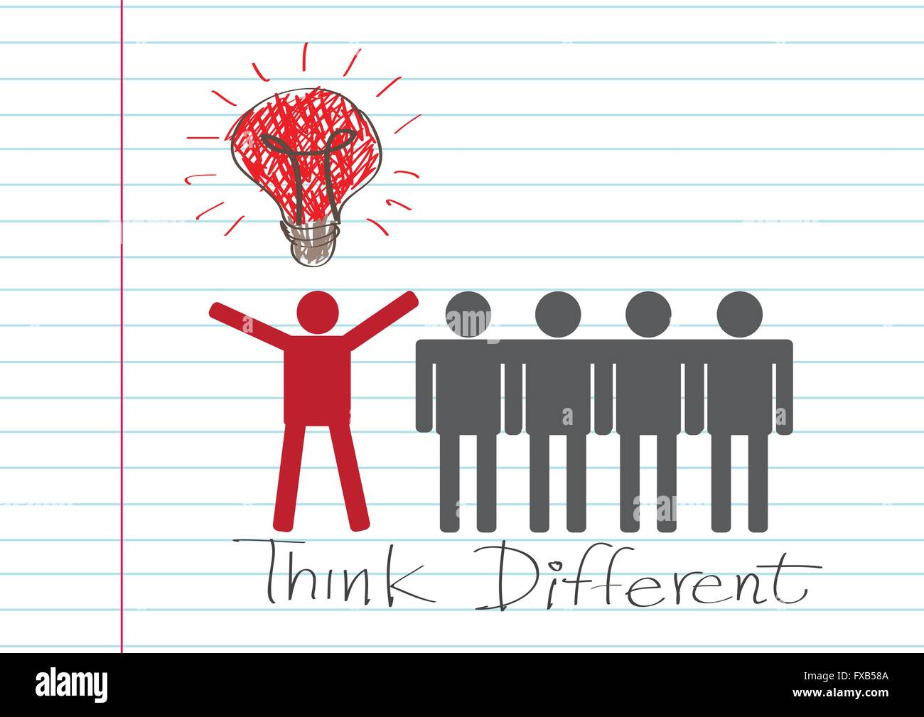 people icons think different idea design Stock Vector Image & Art - Alamy