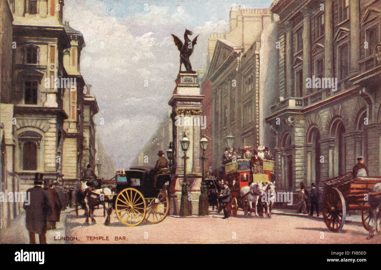 Temple Bar, London, England circa 1905 Stock Photo - Alamy