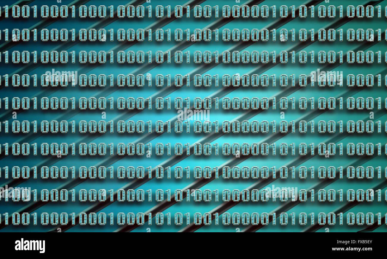 Technological background with binary code Stock Photo - Alamy