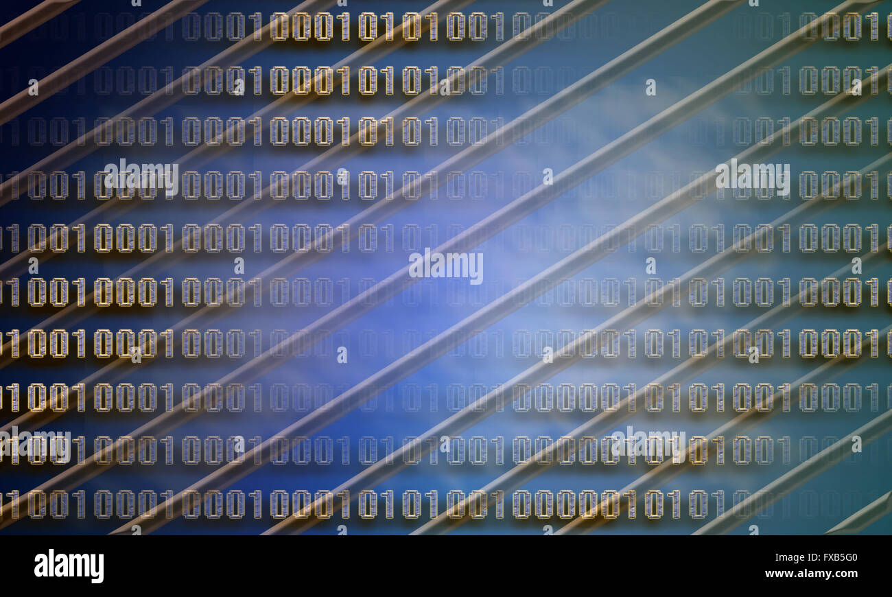 Technological background with binary code Stock Photo - Alamy