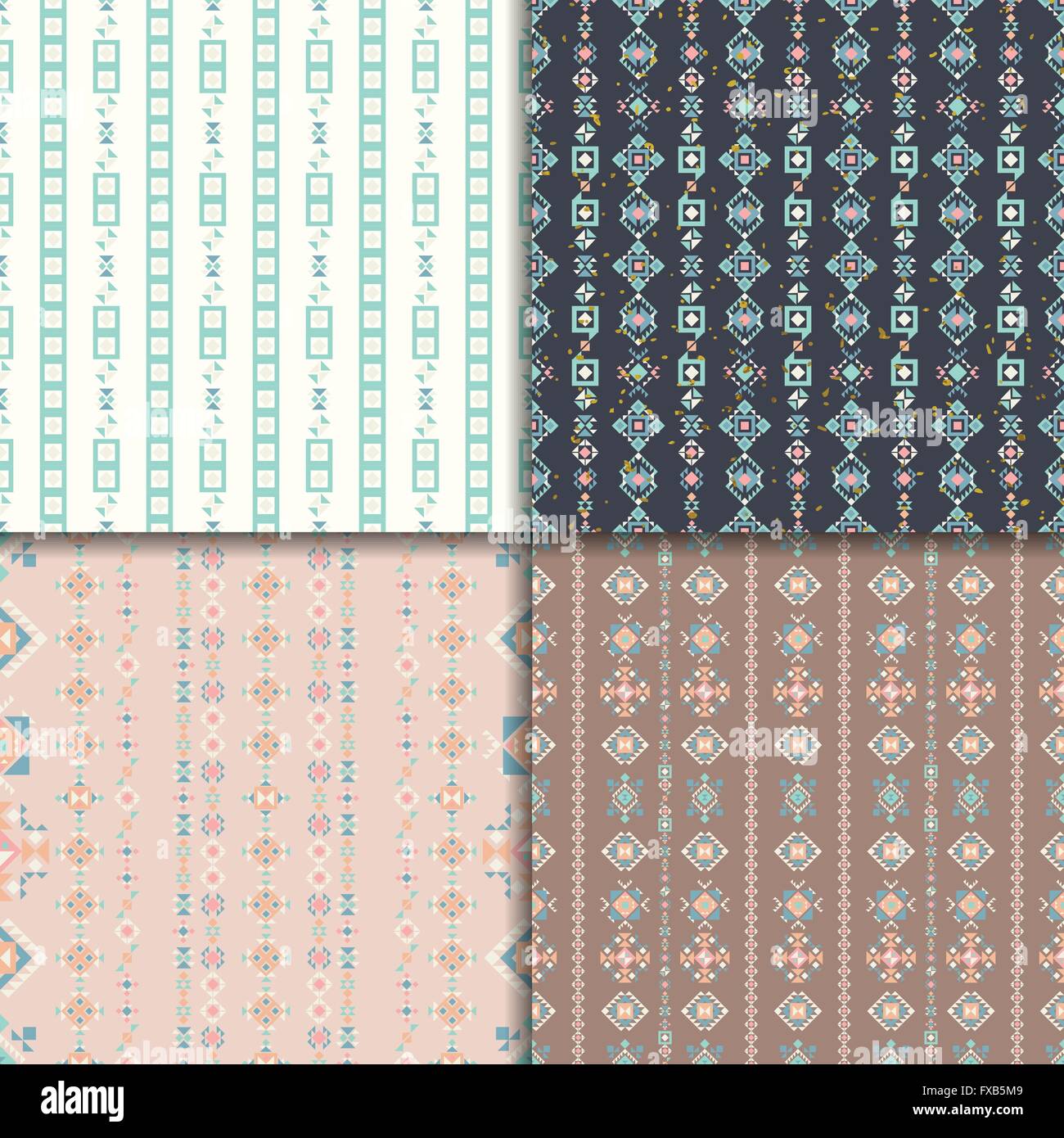 Ethnic seamless pattern set Stock Vector Image & Art - Alamy