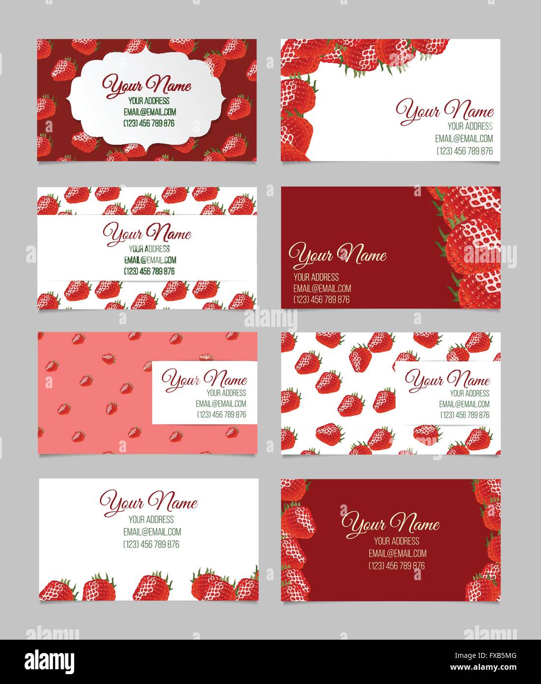 Vector business card set Stock Vector Image & Art - Alamy