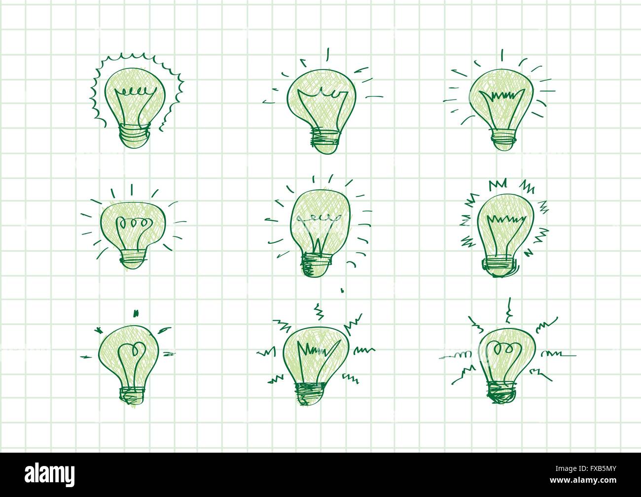 Shining bulbs Cut Out Stock Images & Pictures - Alamy