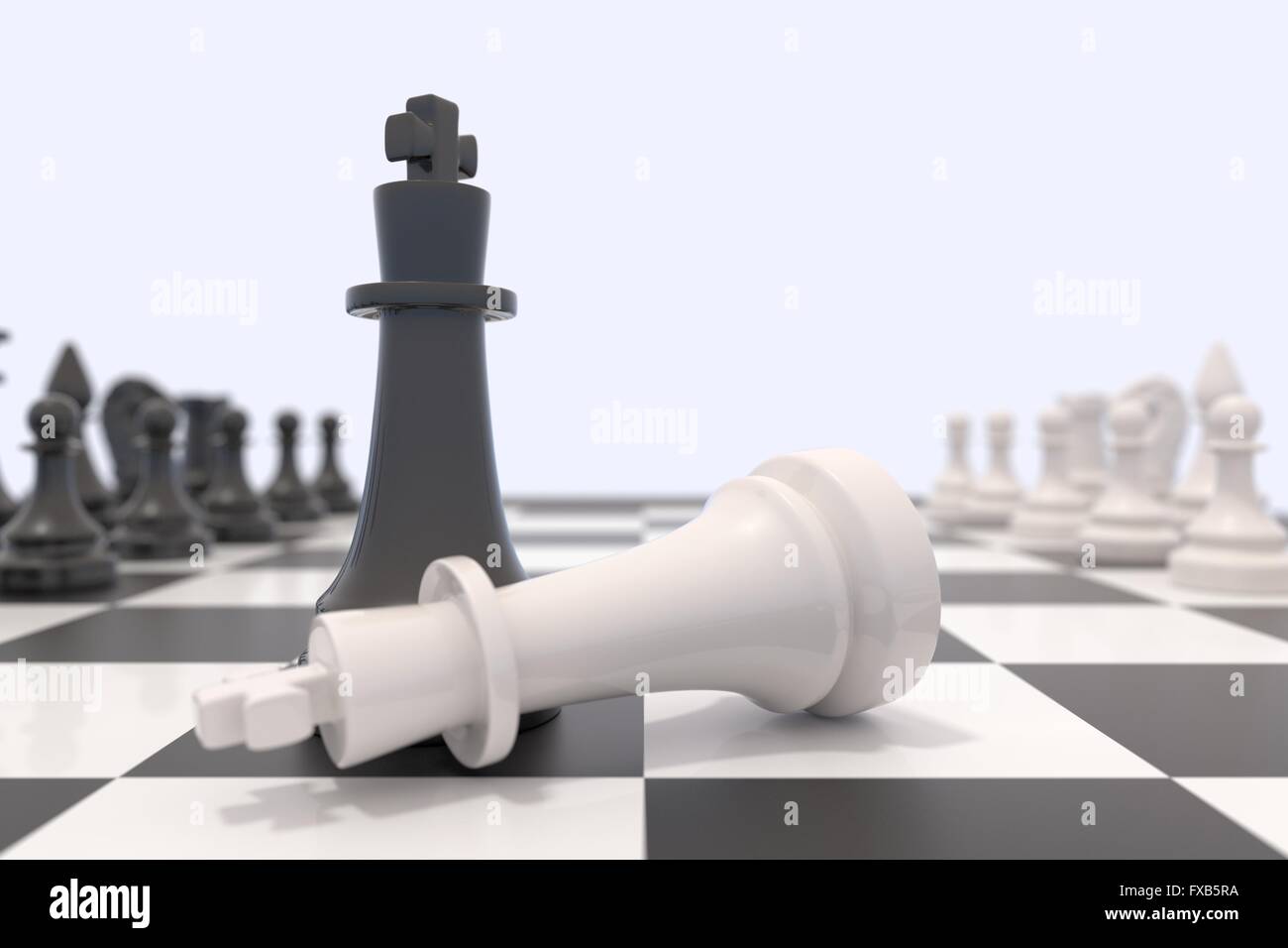 Two chess pieces on a chessboard Stock Photo - Alamy