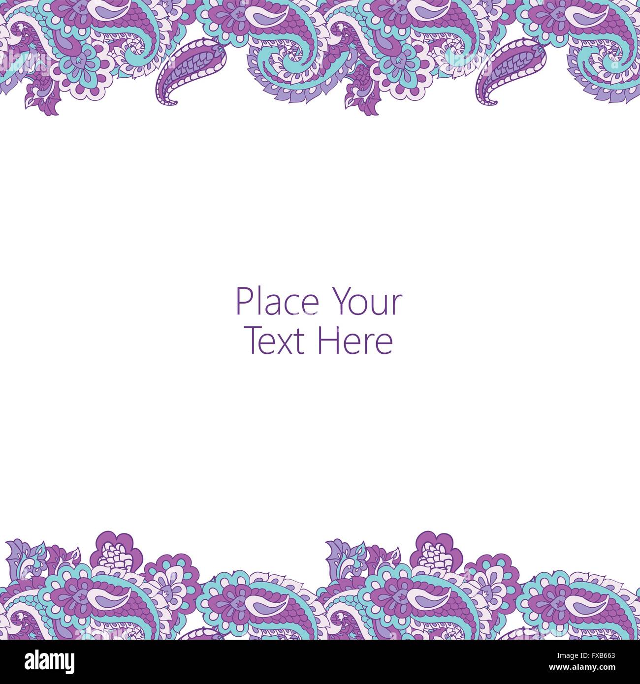 Abstract paisley border Stock Vector Image & Art - Alamy