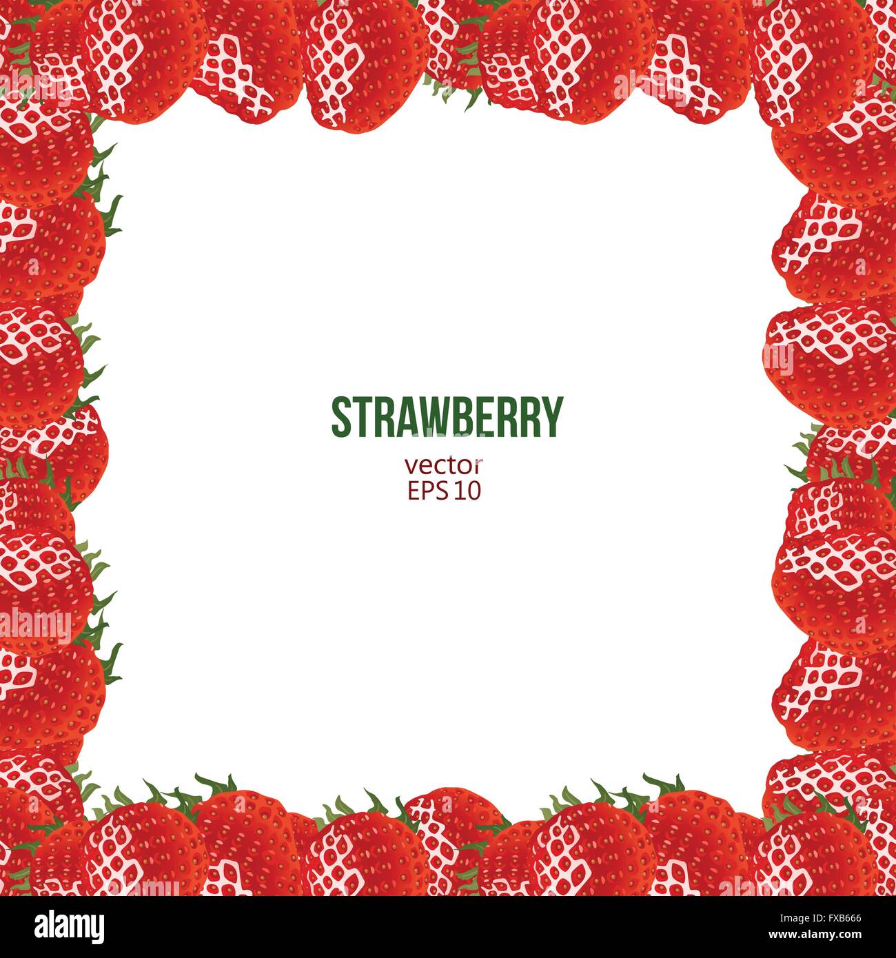 Strawberry frame, vector illustration Stock Vector Image & Art - Alamy