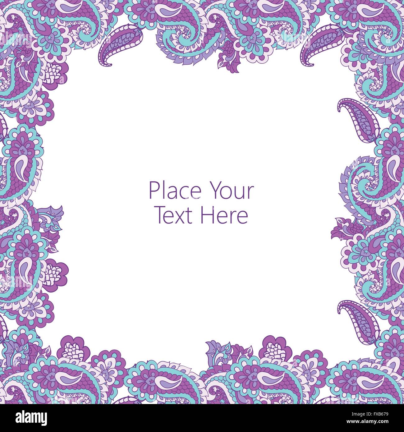 Abstract paisley frame Stock Vector Image & Art - Alamy