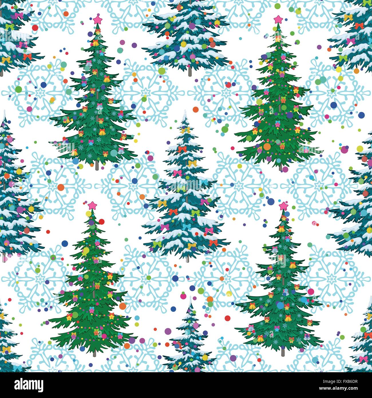 Christmas trees pattern Stock Vector Images - Alamy